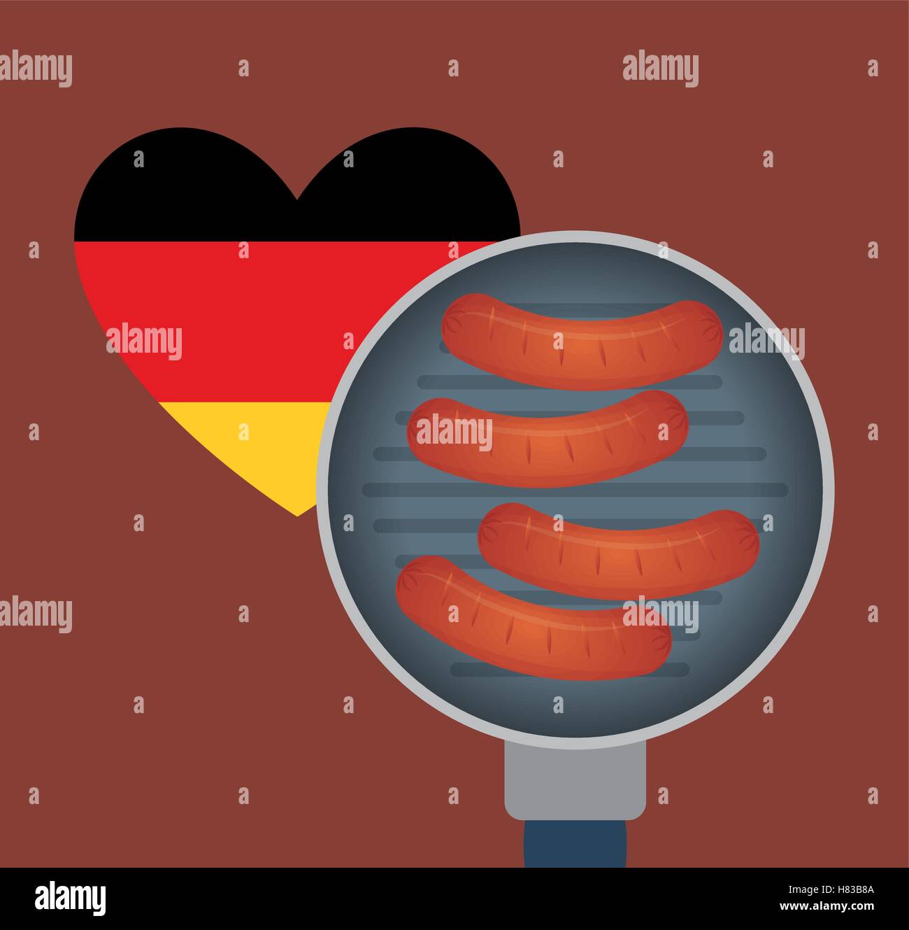 Sausage german food icon vector illustration graphic design Stock ...