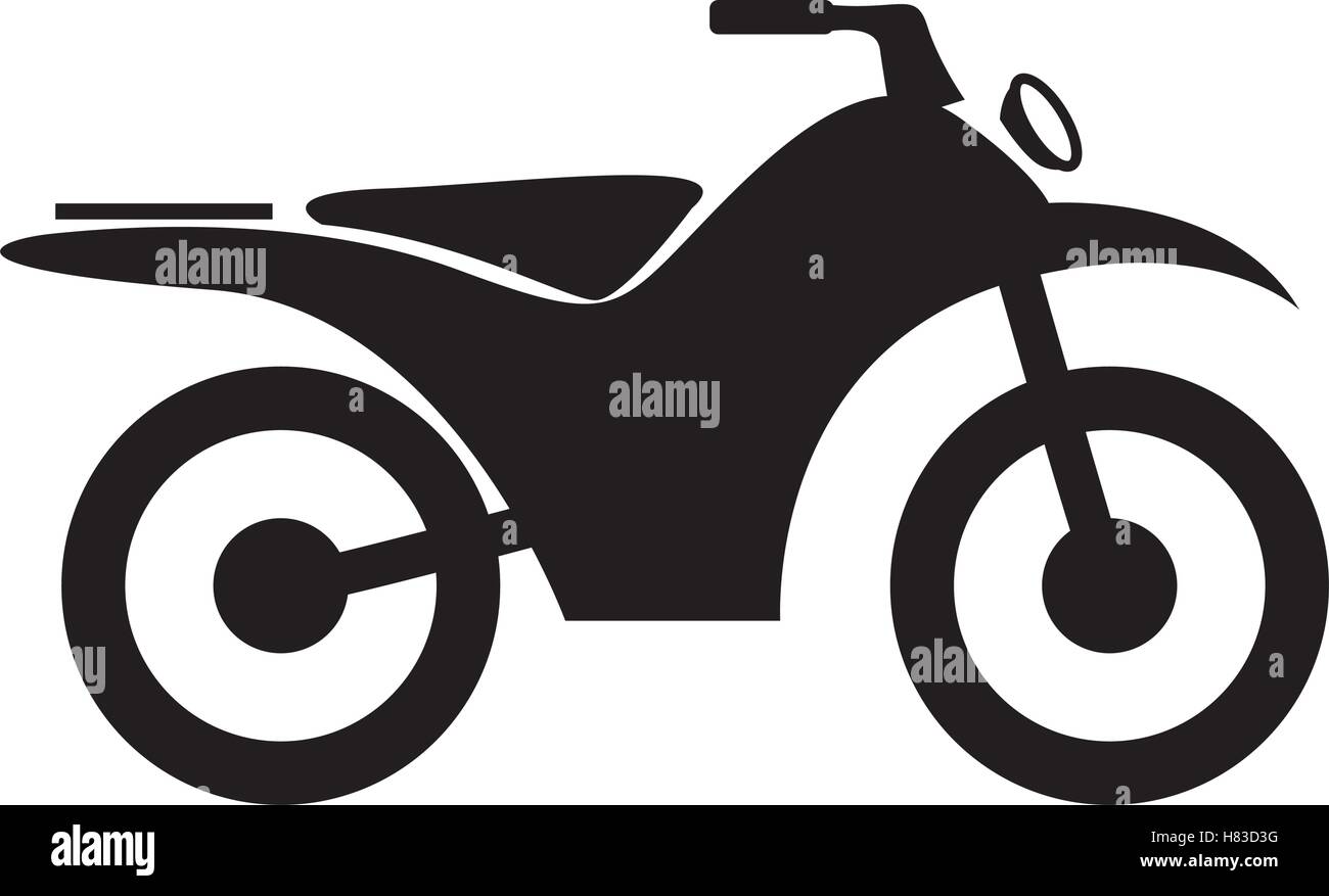 motorcycle icon over white background. transportation vehicle design ...