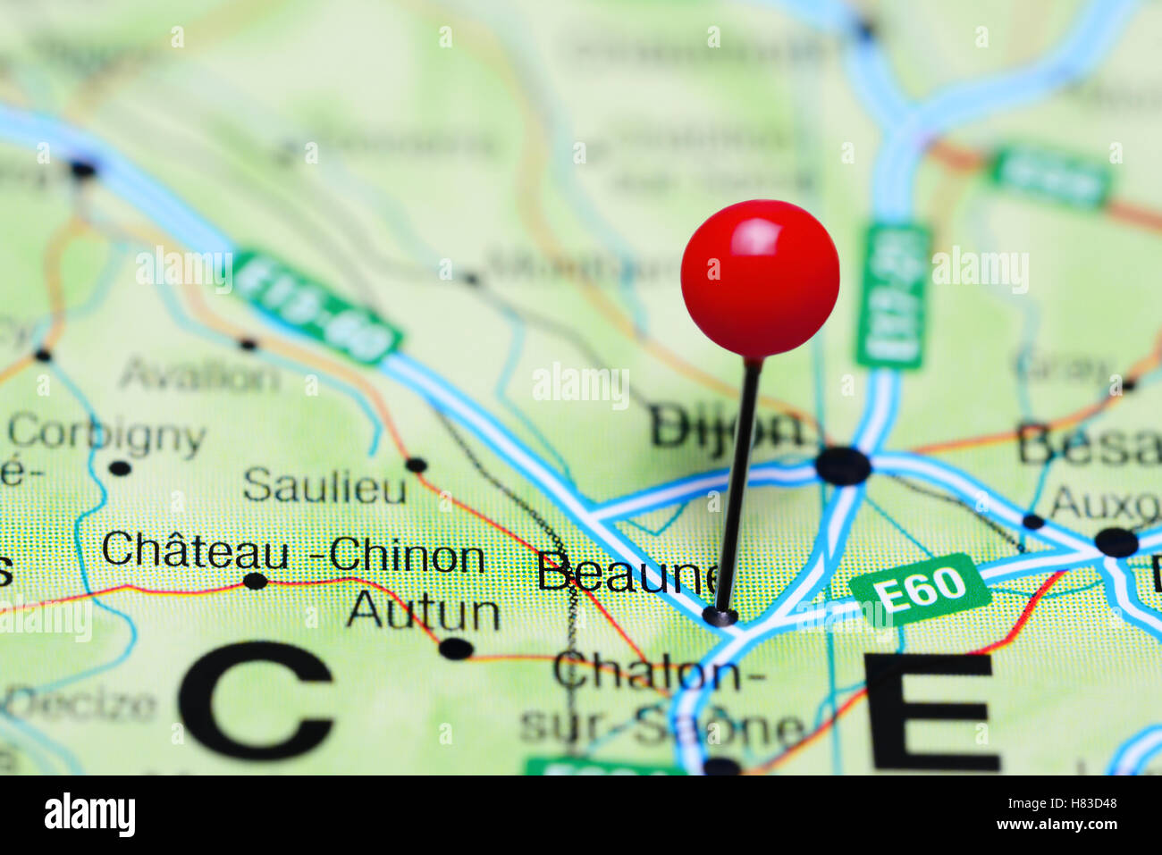 Beaune map hi-res stock photography and images - Alamy