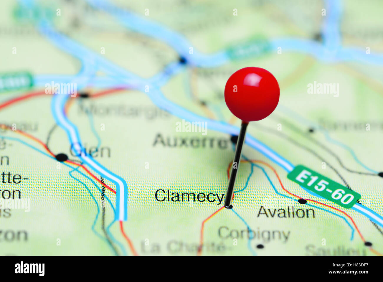 Clamecy map hi-res stock photography and images - Alamy