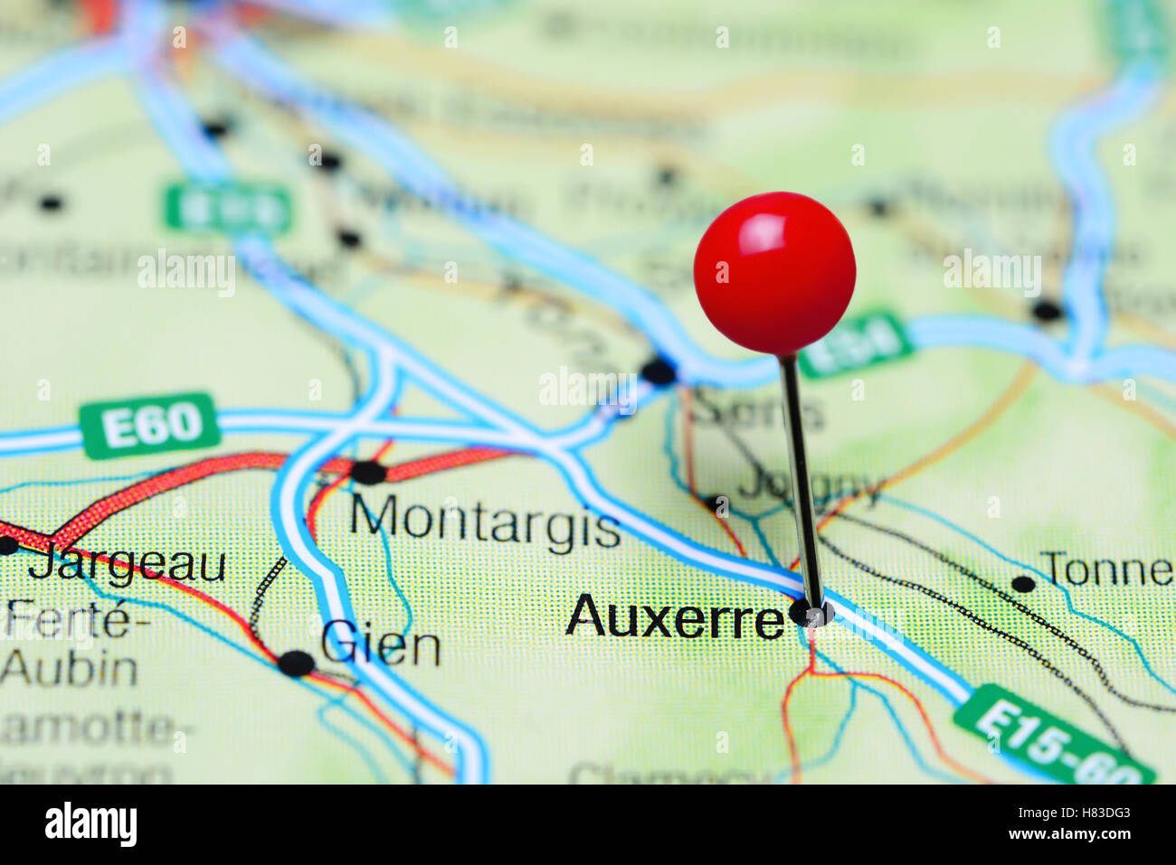Auxerre map hi-res stock photography and images - Alamy