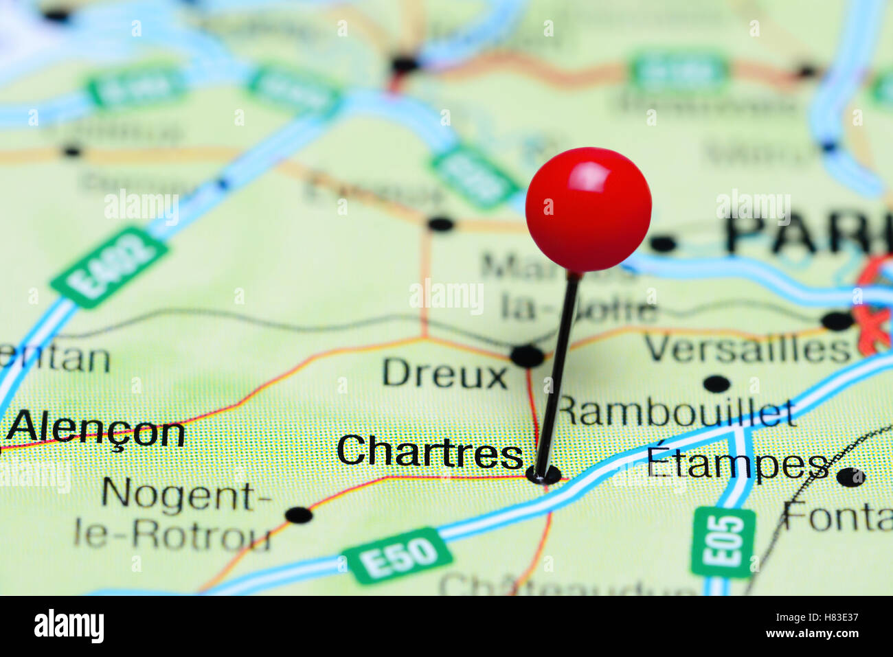 Map of chartres hi-res stock photography and images - Alamy