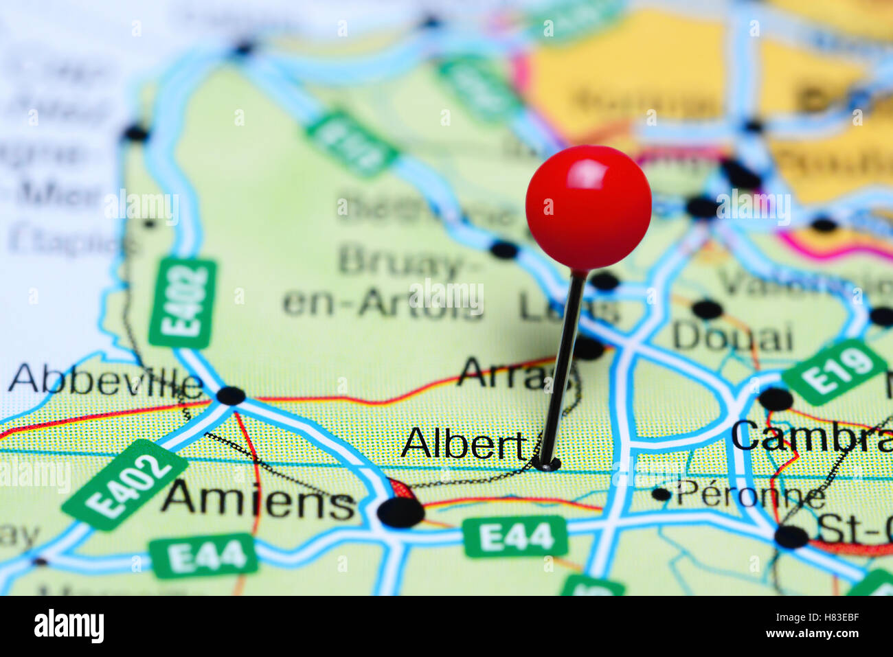 Albert on a map hi-res stock photography and images - Alamy