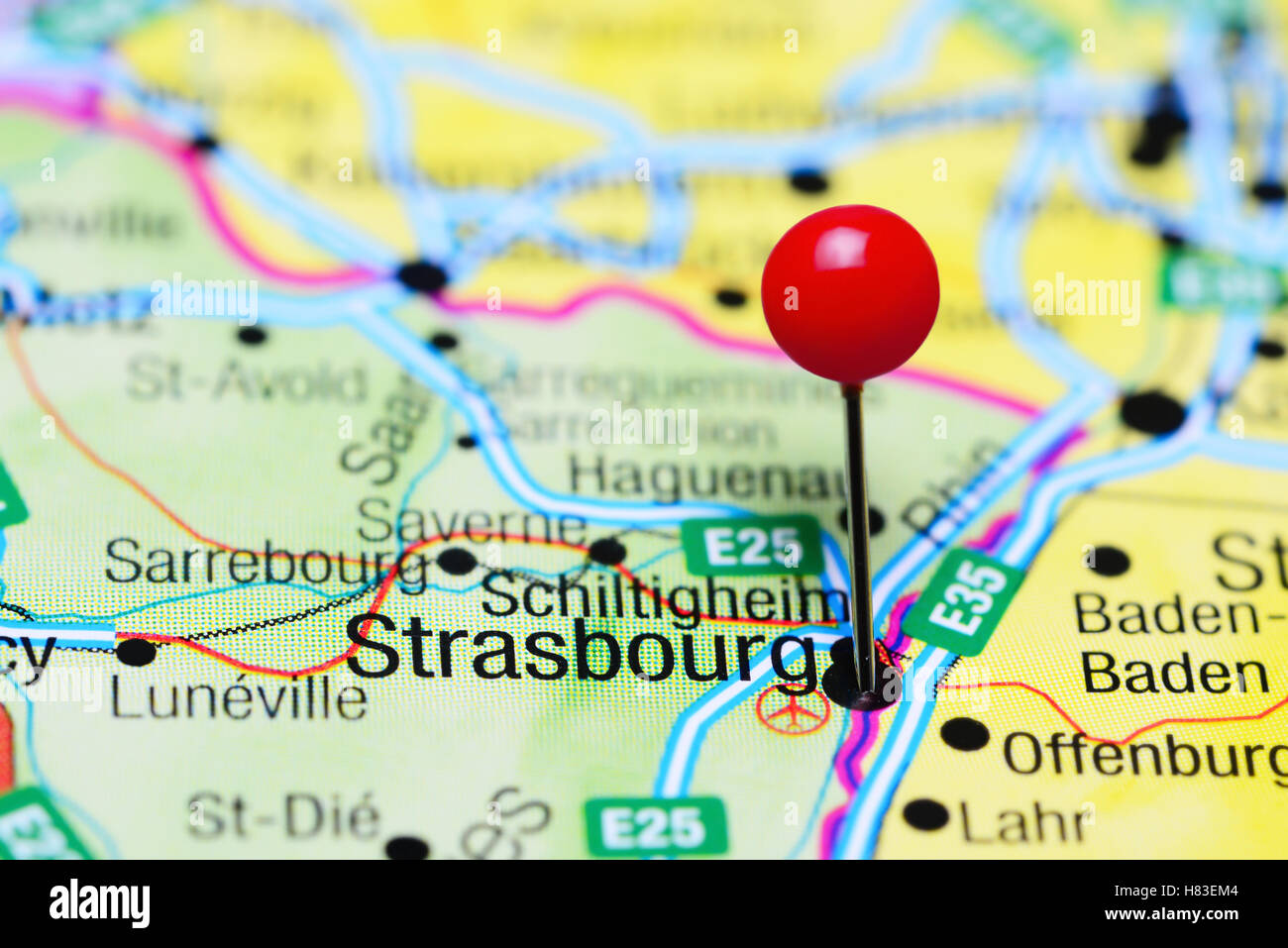 Strasbourg map hi-res stock photography and images - Alamy
