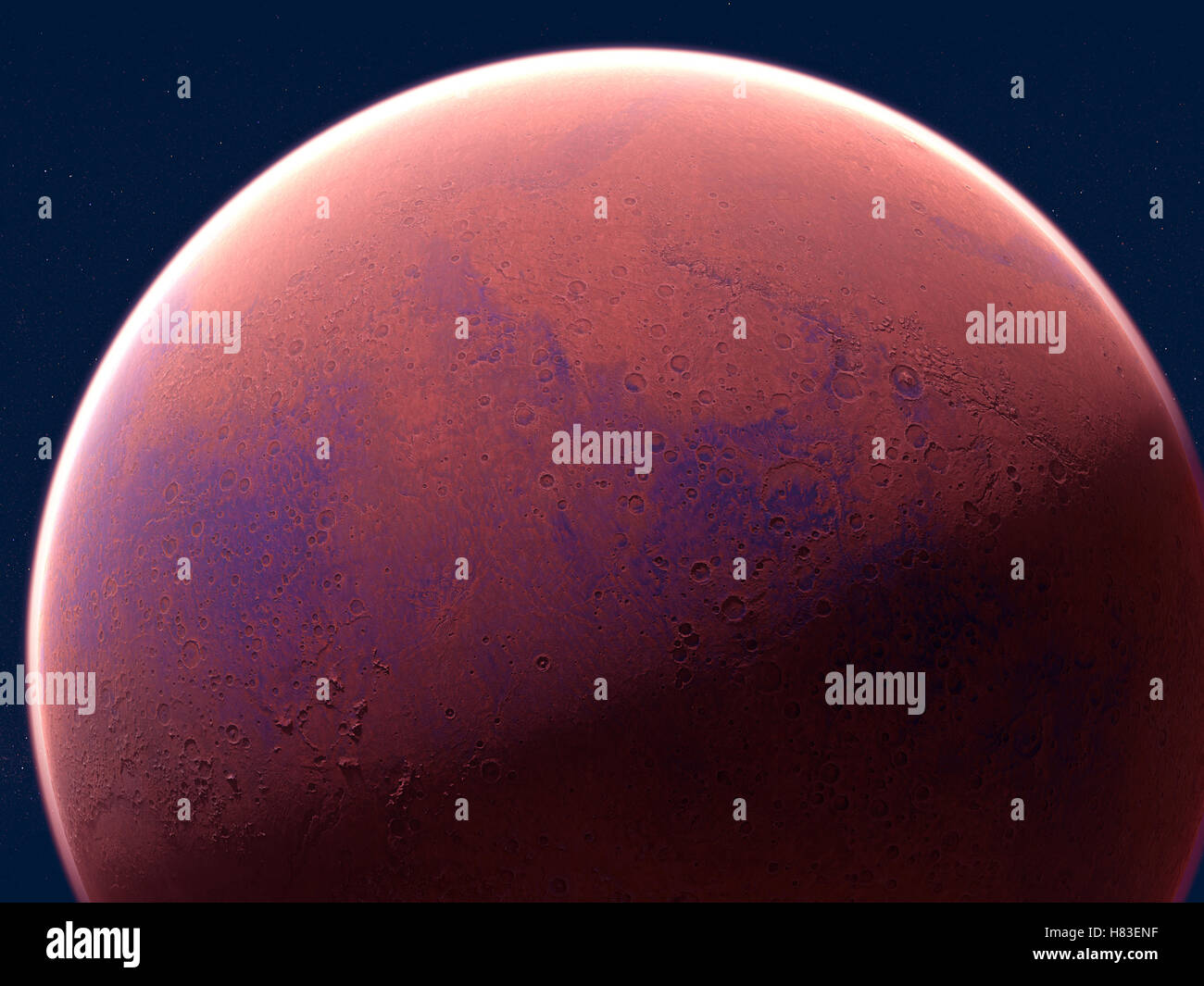 View of the Earth from Mars. This is how the Earth is seen from the red ...