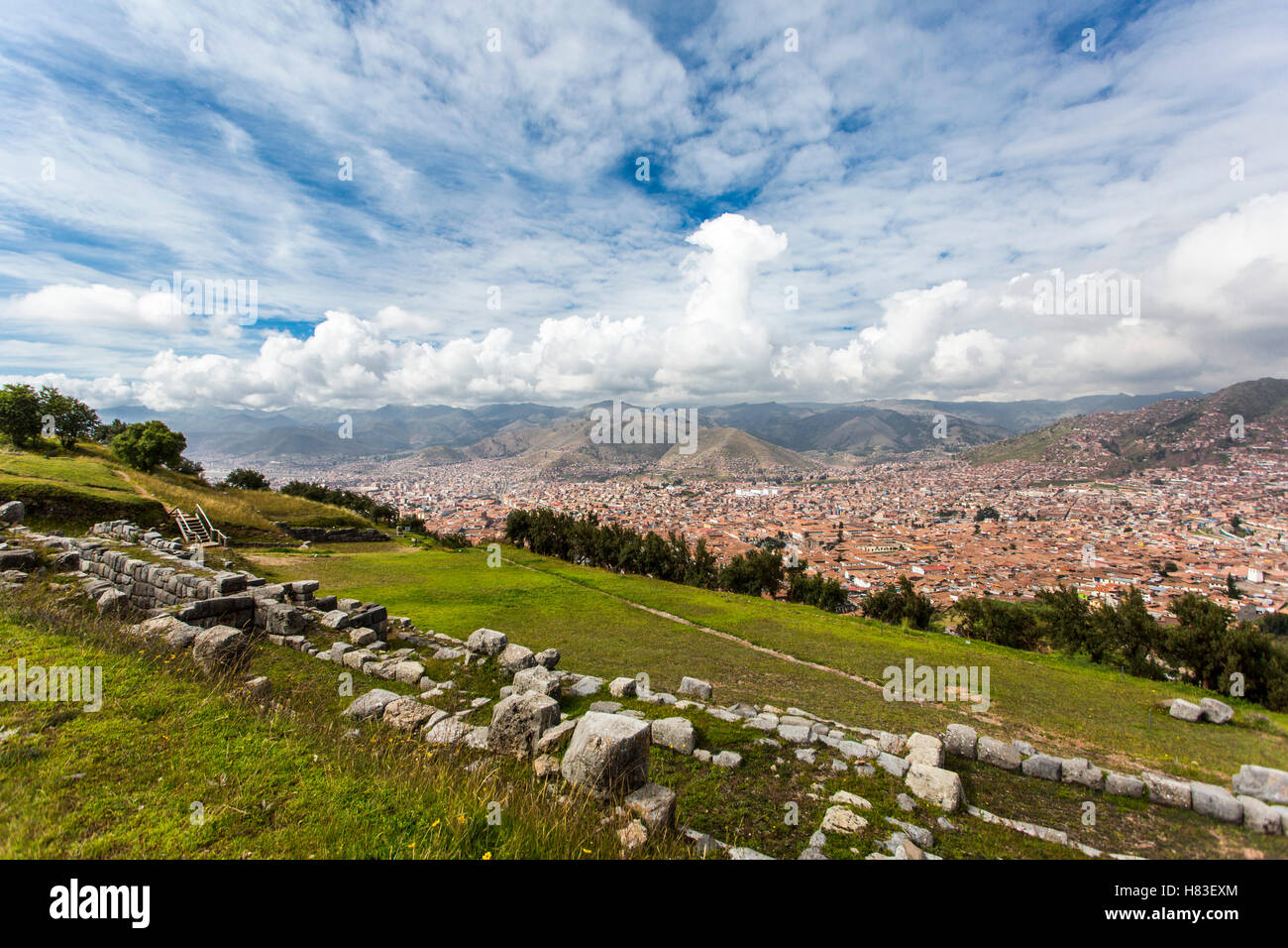 Aerial view of Cusco, Peru Stock Photo - Alamy
