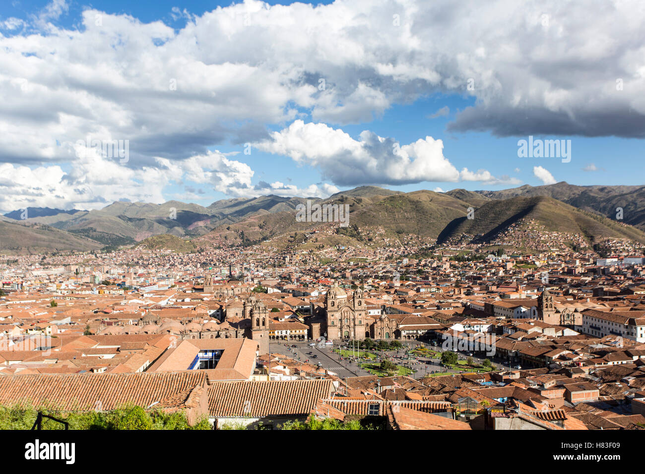 Aerial view of Cusco, Peru Stock Photo - Alamy