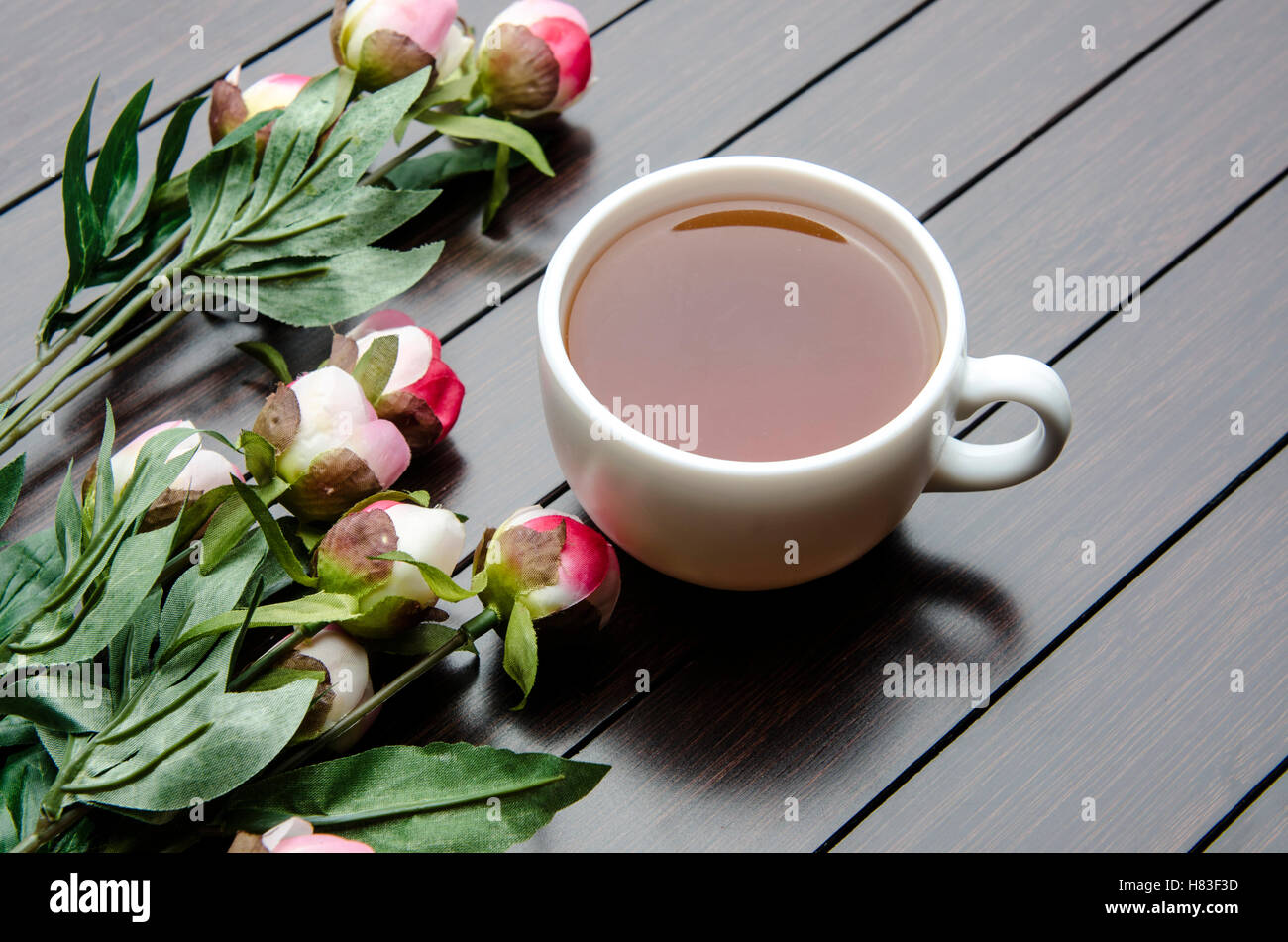 Cup of tea in catering concept Stock Photo - Alamy