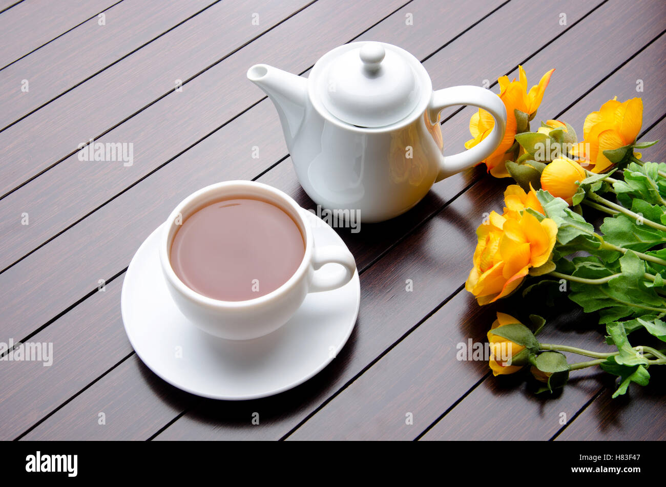 Cup of tea in catering concept Stock Photo - Alamy