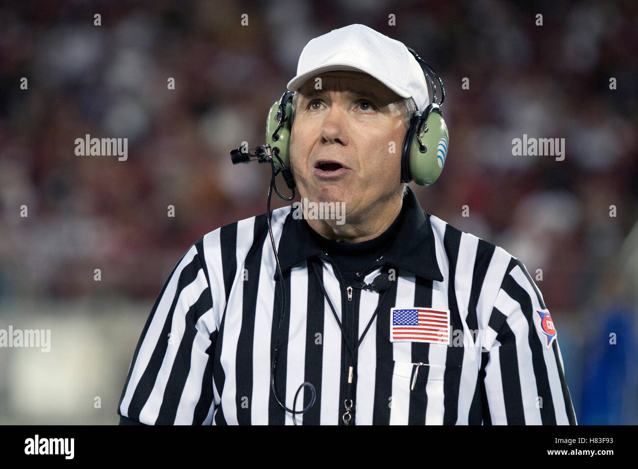 September 19, 2009; Stanford, CA, USA; NCAA referee David Lambros wears ...