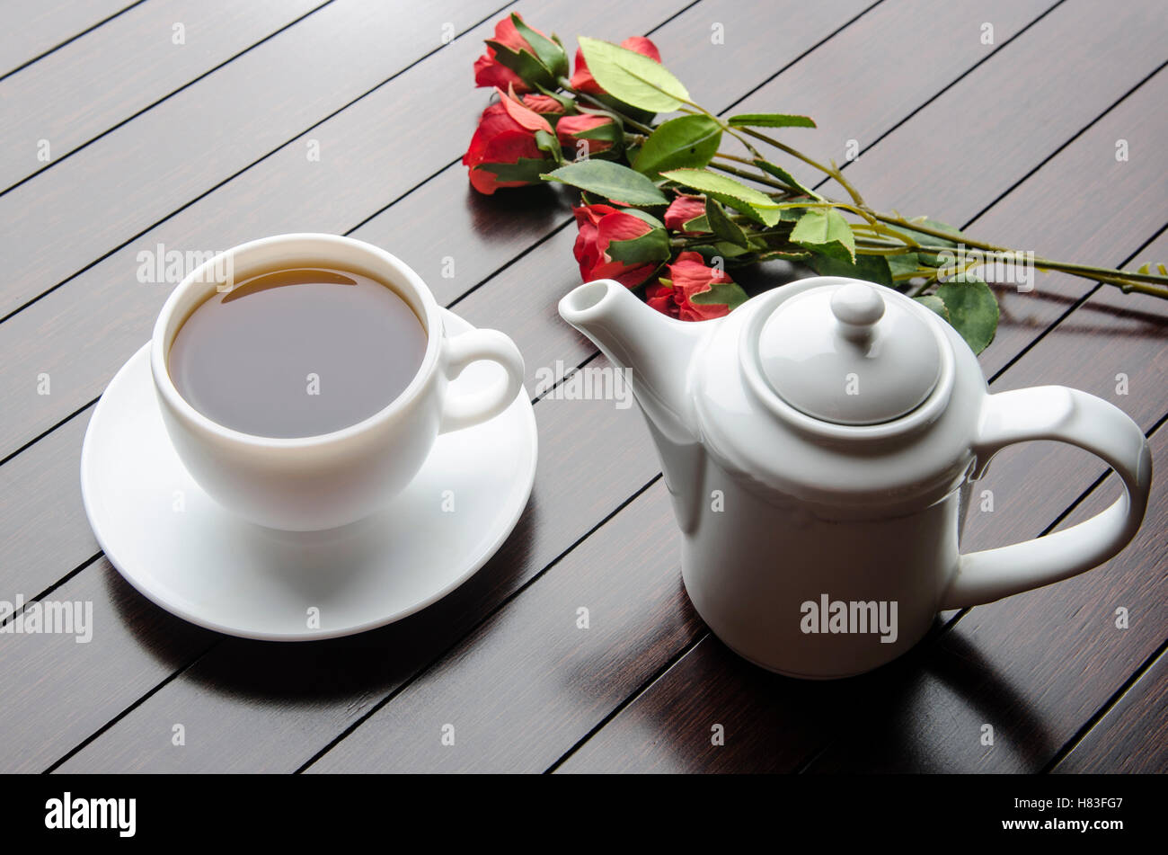 Cup of tea in catering concept Stock Photo - Alamy