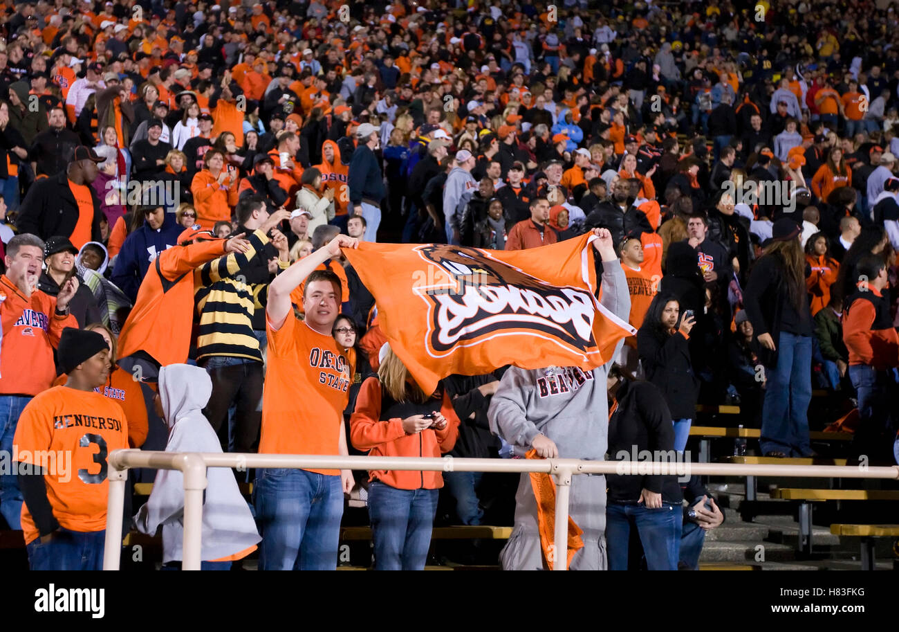 November 7, 2009; Berkeley, CA, USA; Oregon State Beavers fans ...