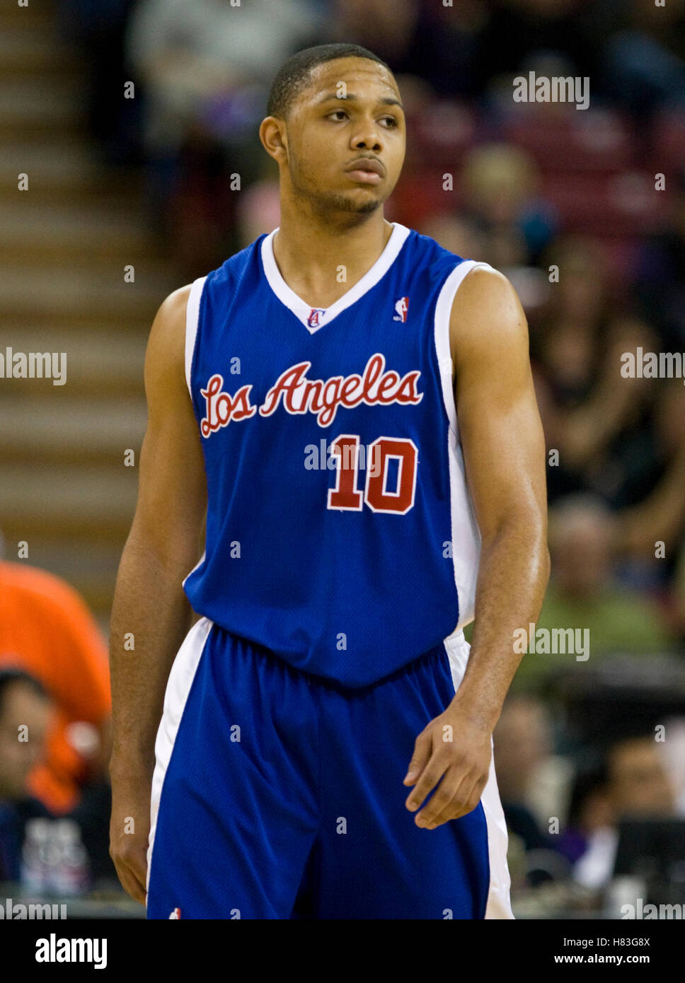 February 28, 2010; Sacramento, CA, USA; Los Angeles Clippers guard Eric ...