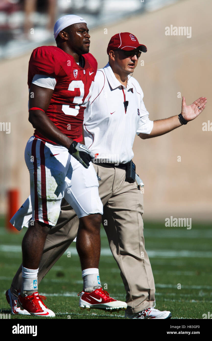 September 4, 2010; Stanford, CA, USA; Stanford Cardinal running back ...
