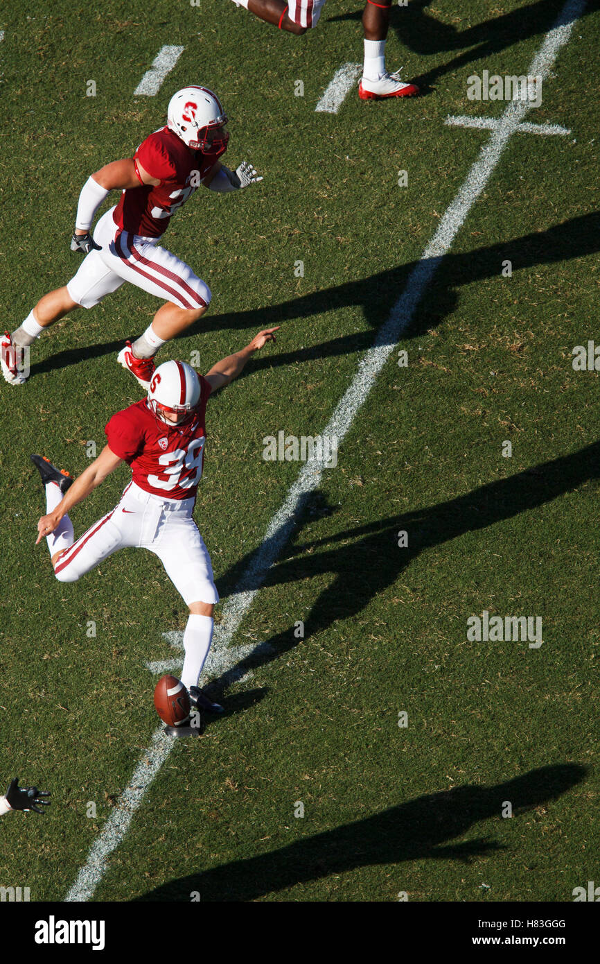 September 4, 2010; Stanford, CA, USA; Stanford Cardinal kicker Nate ...