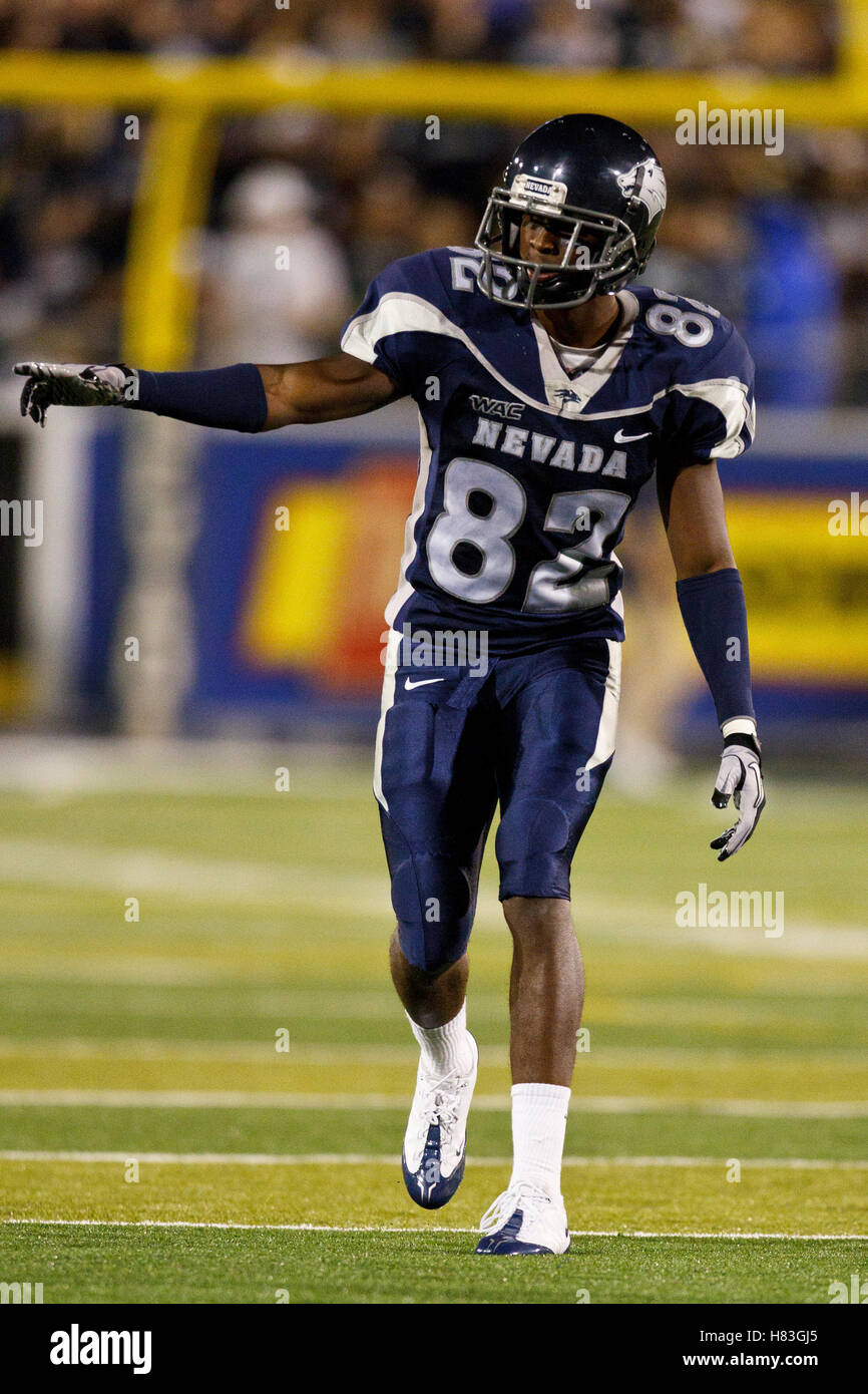 September 17, 2010; Reno, NV, USA; Nevada Wolf Pack wide receiver Tray ...
