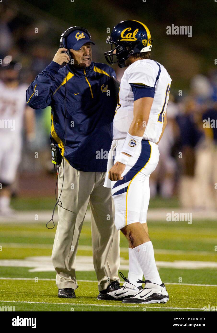 September 17, 2010; Reno, NV, USA; California Golden Bears head coach ...