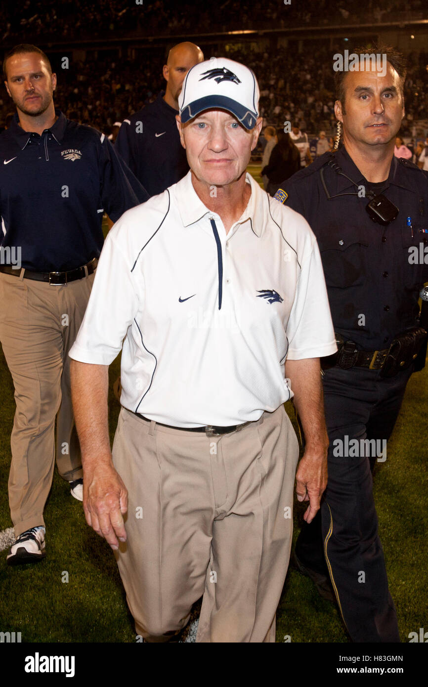 September 17, 2010; Reno, NV, USA; Nevada Wolf Pack head coach Chris ...