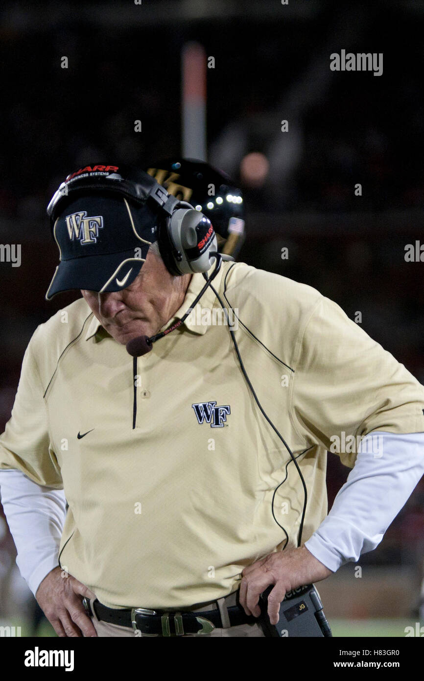 September 18, 2010; Stanford, CA, USA; Wake Forest Demon Deacons head ...