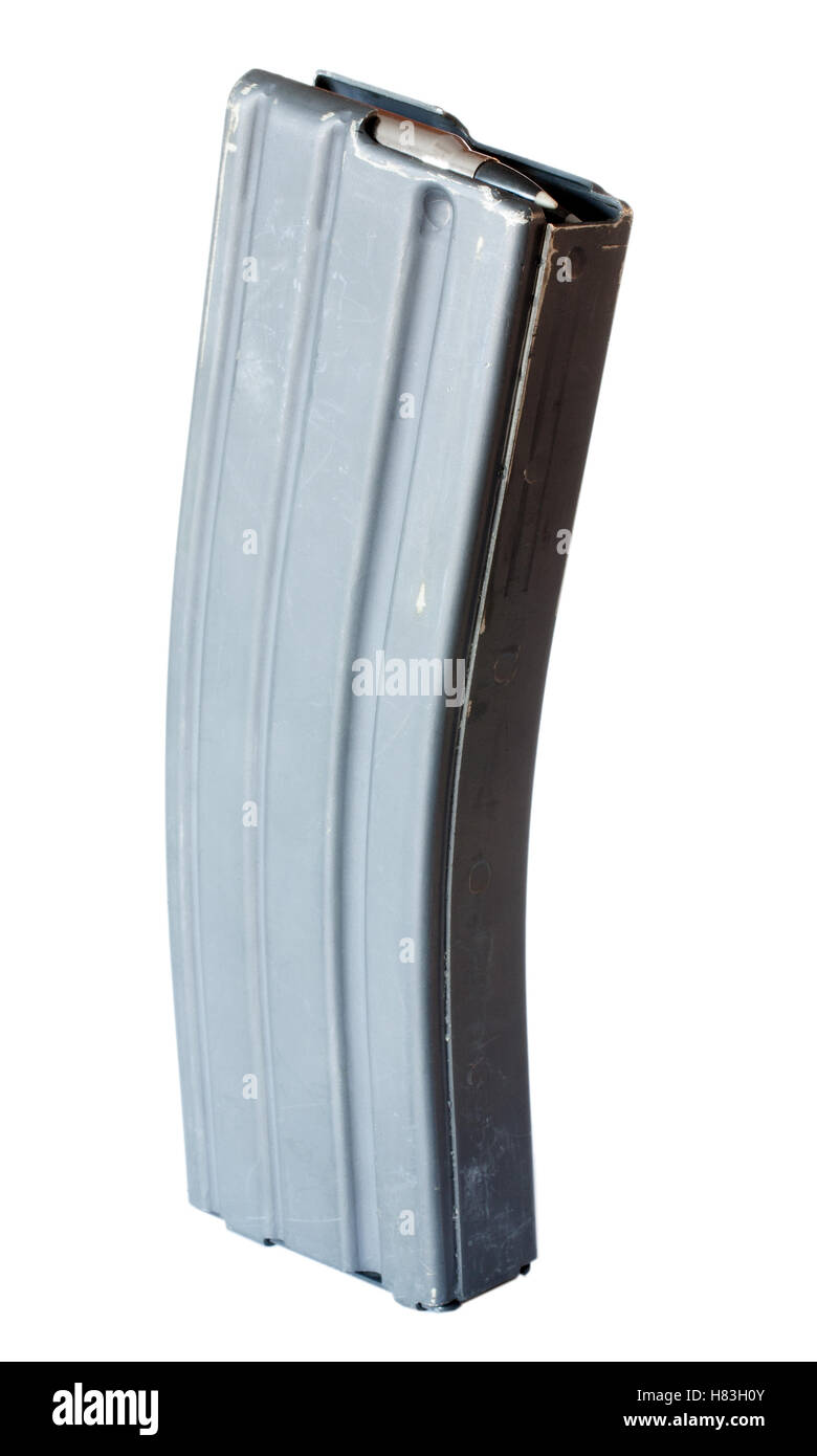 Magazine that is capable of holding thirty bullets for an AR Stock ...