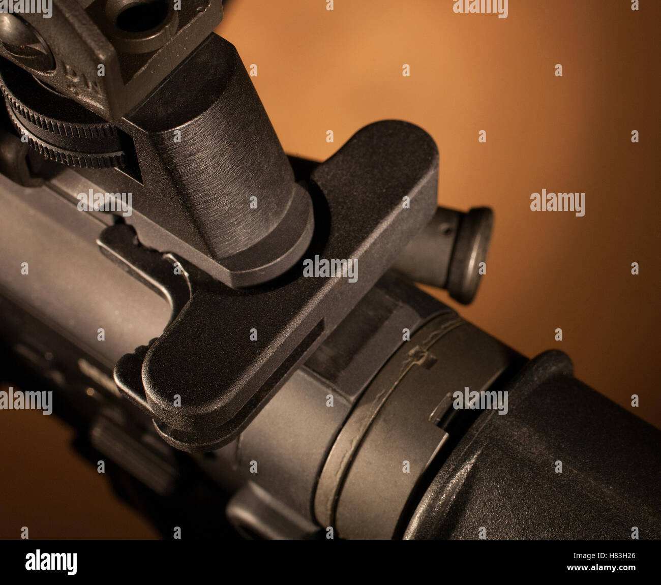 Handle that is used to load a cartridge in a modern sporting rifle ...
