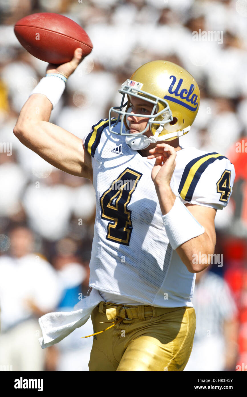 October 9, 2010; Berkeley, CA, USA; UCLA Bruins quarterback Kevin ...