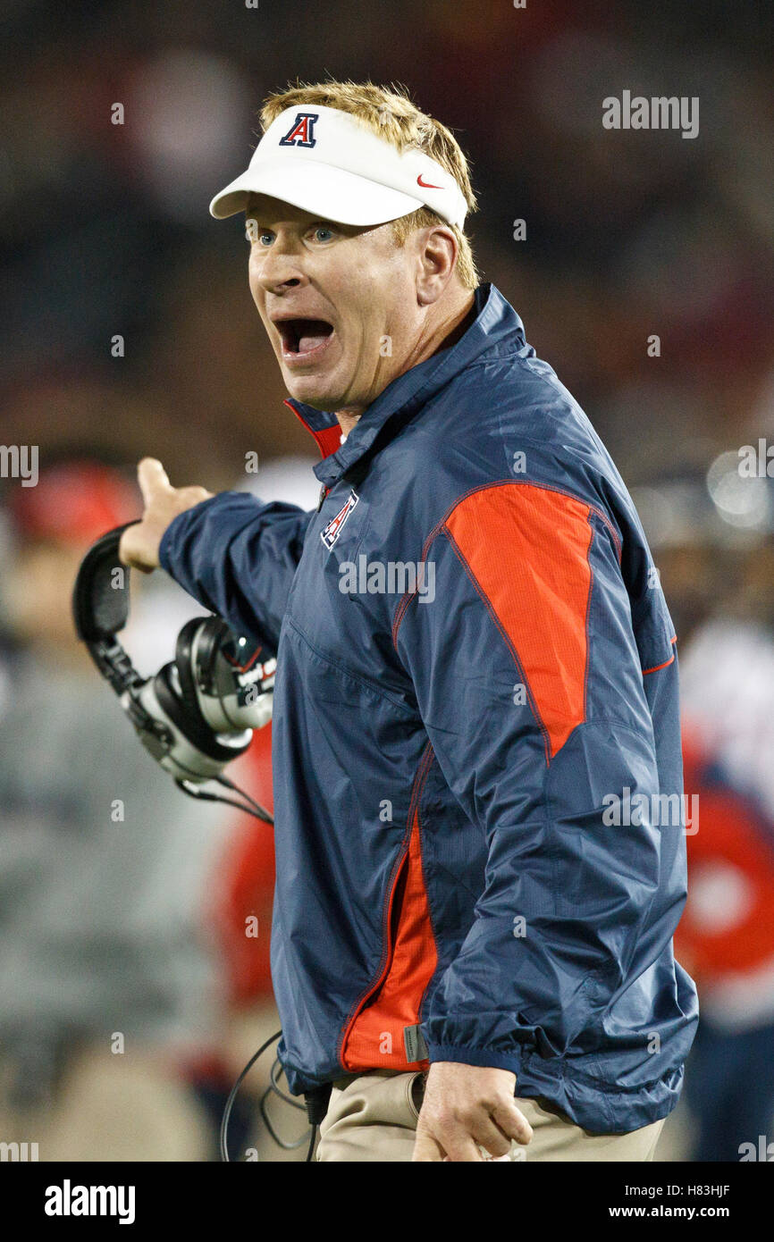 November 6, 2010; Stanford, CA, USA; Arizona Wildcats head coach Mike ...