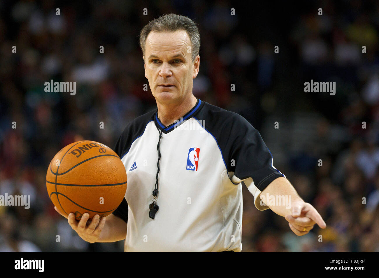 February 25, 2011; Oakland, CA, USA; NBA referee Mike Callahan (24 ...
