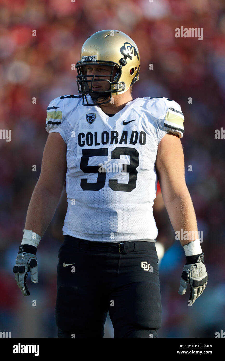Oct 8, 2011; Stanford CA, USA; Colorado Buffaloes offensive linesman ...