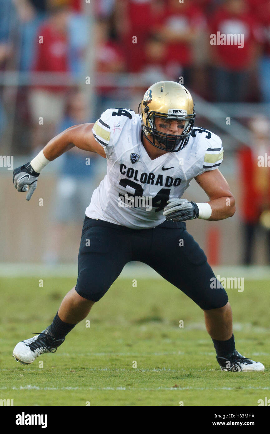 Oct 8, 2011; Stanford CA, USA; Colorado Buffaloes tight end Ryan Deehan ...