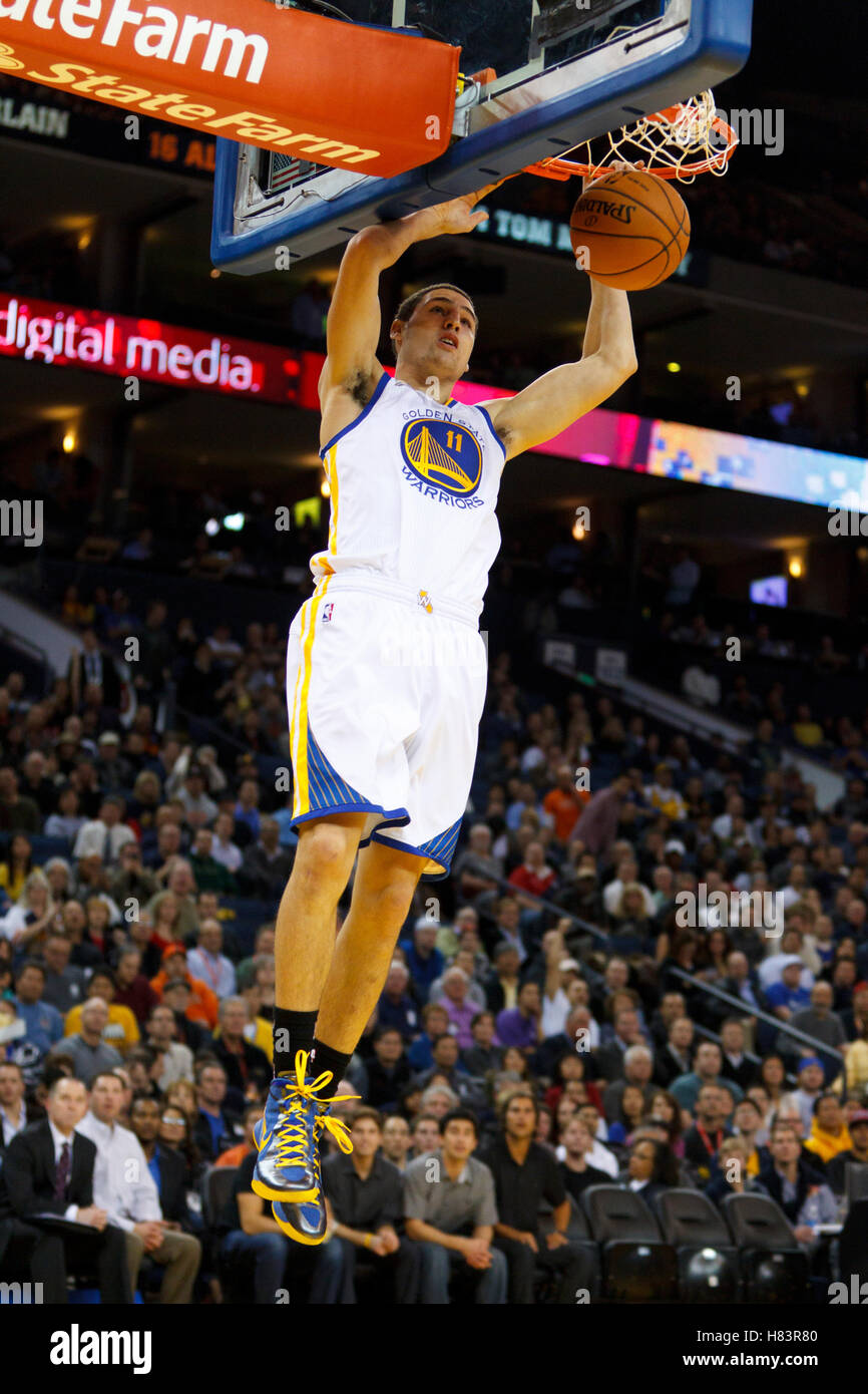 Jan 25, 2012; Oakland, CA, USA; Golden State Warriors guard Klay ...