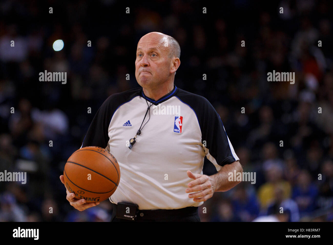 Feb 15, 2012; Oakland, CA, USA; NBA referee David Jones (36) during the ...