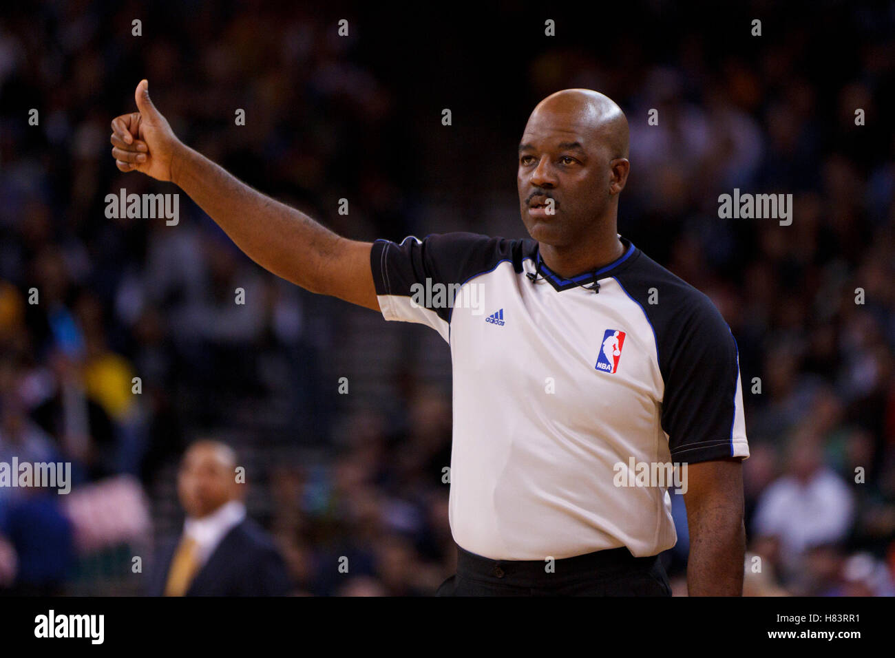 Feb 15, 2012; Oakland, CA, USA; NBA referee Haywoode Workman (66 ...