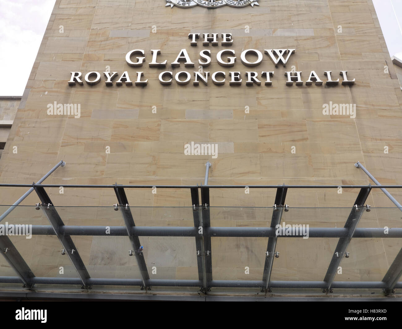Glasgow Royal Concert Hall sign Stock Photo - Alamy