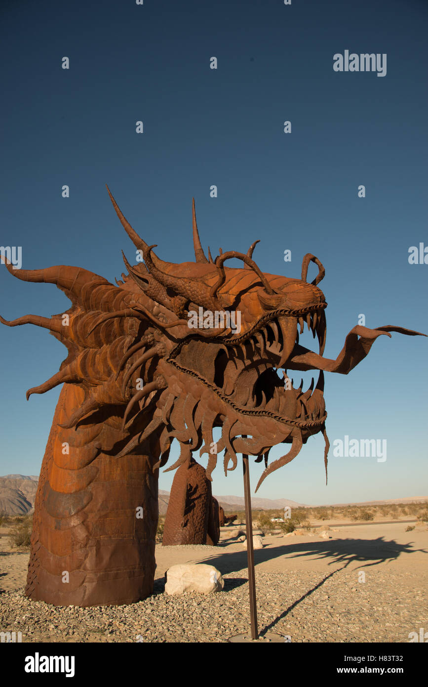 Ricard Breceda Metal Sculptures in Borrego Springs Desert Stock Photo ...