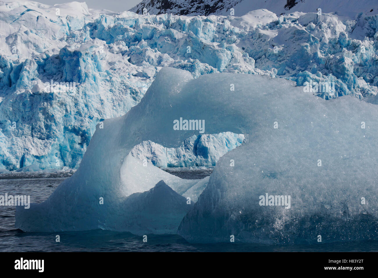Fjord and glacier landscape, Greenland, Denmark Stock Photo - Alamy