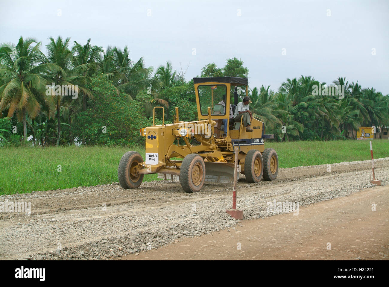 Road work underway with a bulldozer Stock Photo - Alamy