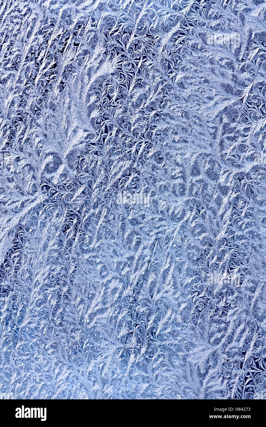 Closeup of beautiful frost pattern on a window Stock Photo - Alamy