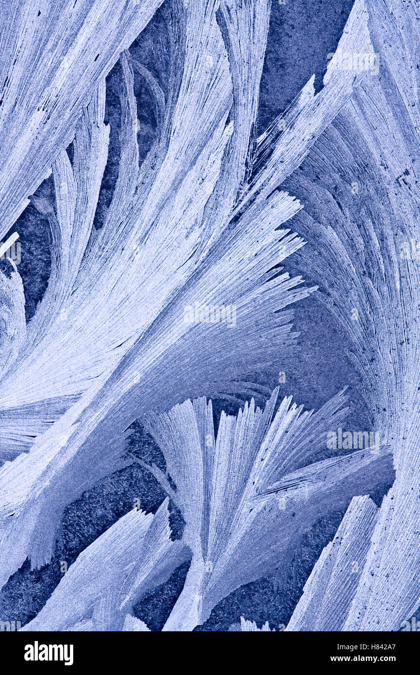 Closeup of beautiful frost pattern on a window Stock Photo - Alamy