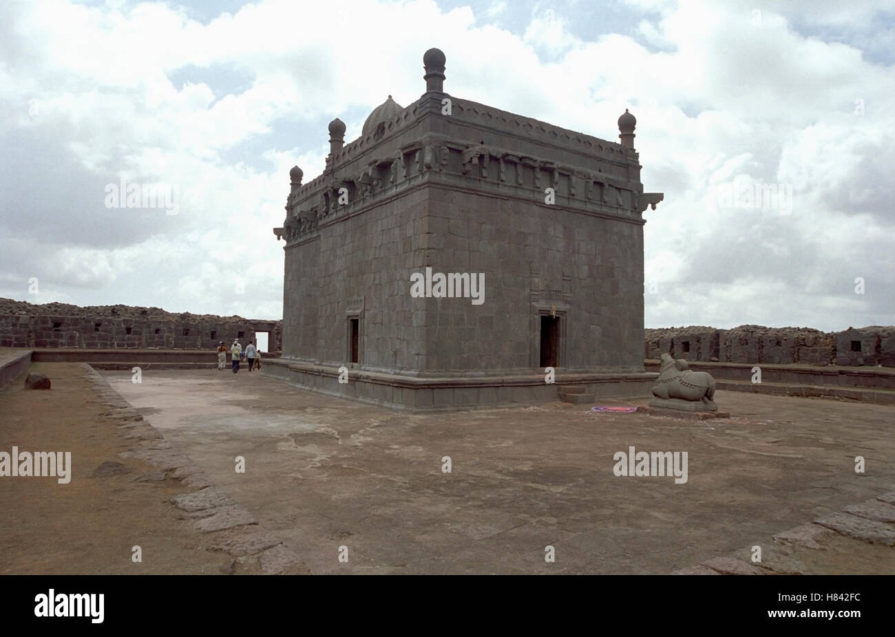 Jagadishwar temple at Raigad fort, Maharashtra, India Stock Photo - Alamy