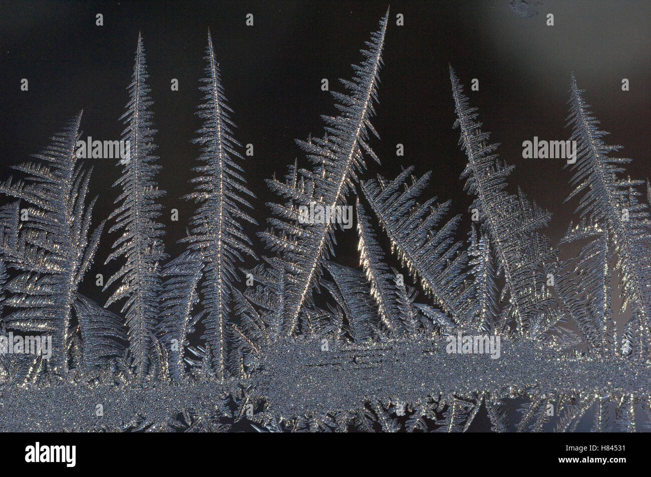 Frost on window, Alaska Stock Photo - Alamy