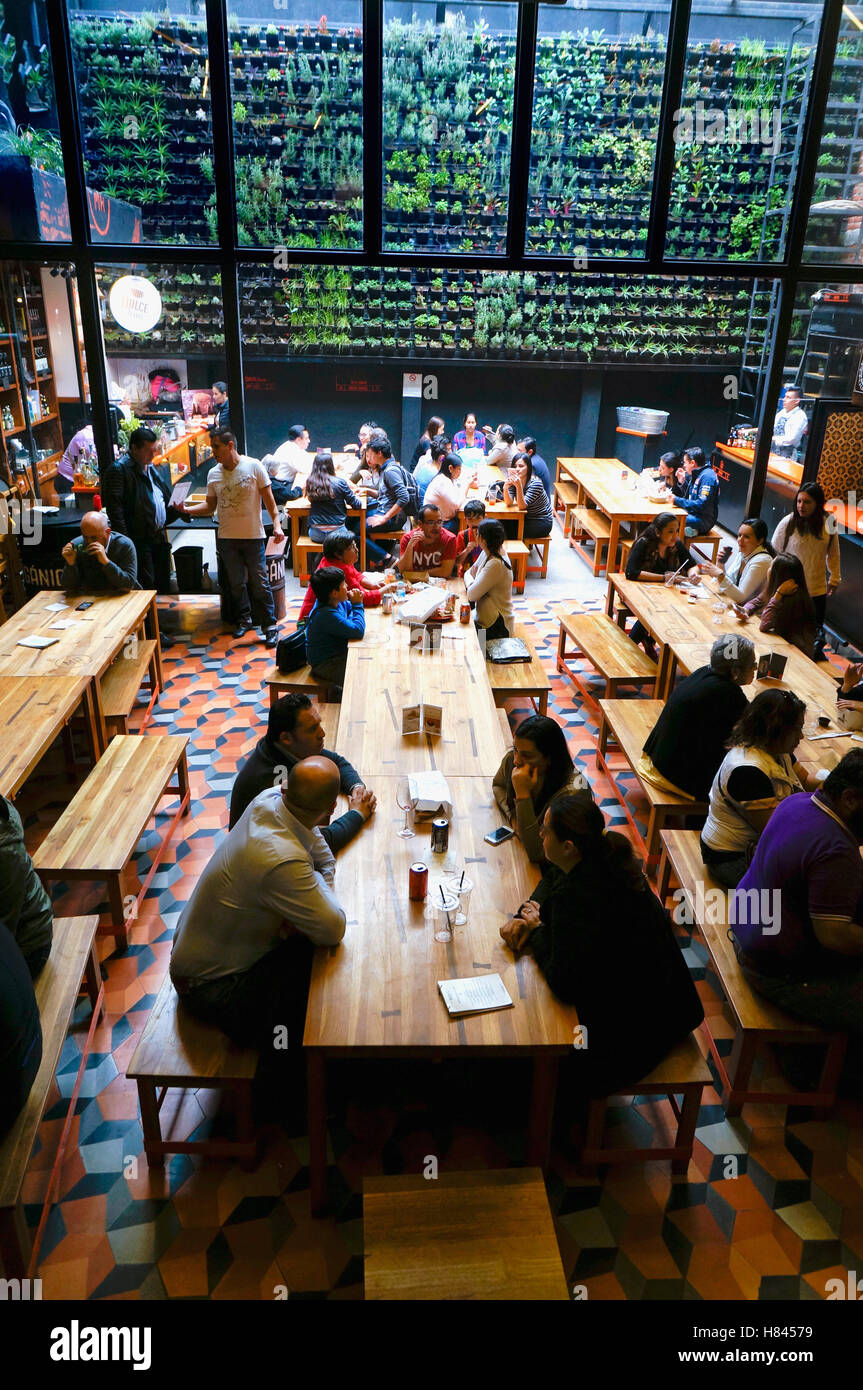 Mercado Roma hip food market in the Roma neighborhood in Mexico City ...