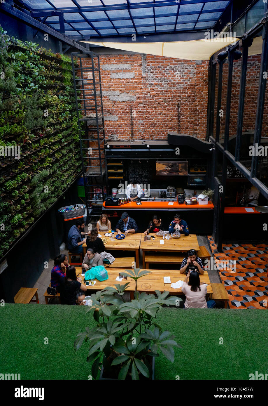 Mercado Roma hip food market in the Roma neighborhood in Mexico City ...