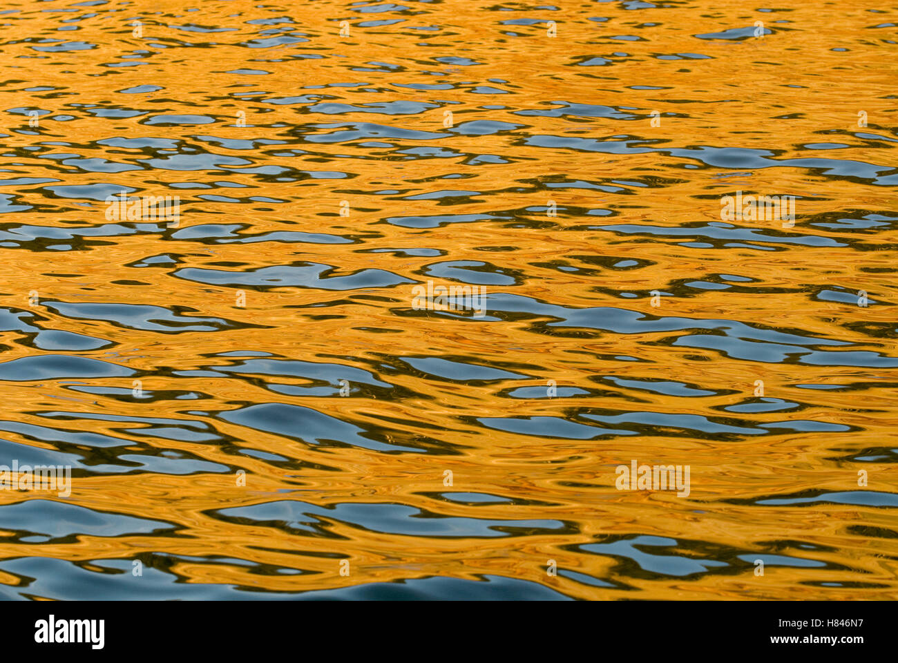 Sunset on wavelets, Pictured Rocks National Lakeshore, Lake Superior ...