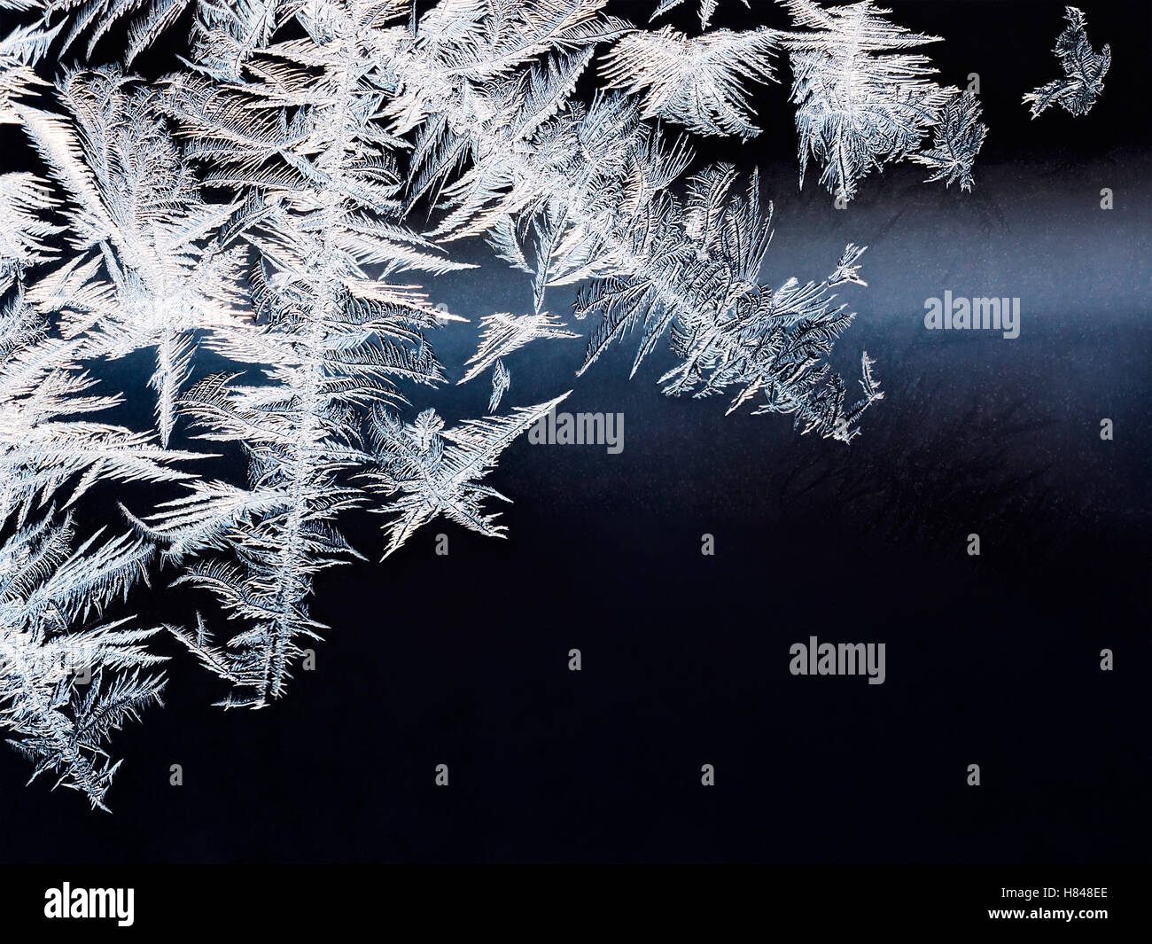 ice crystals on surface of frozen window as background Stock Photo - Alamy