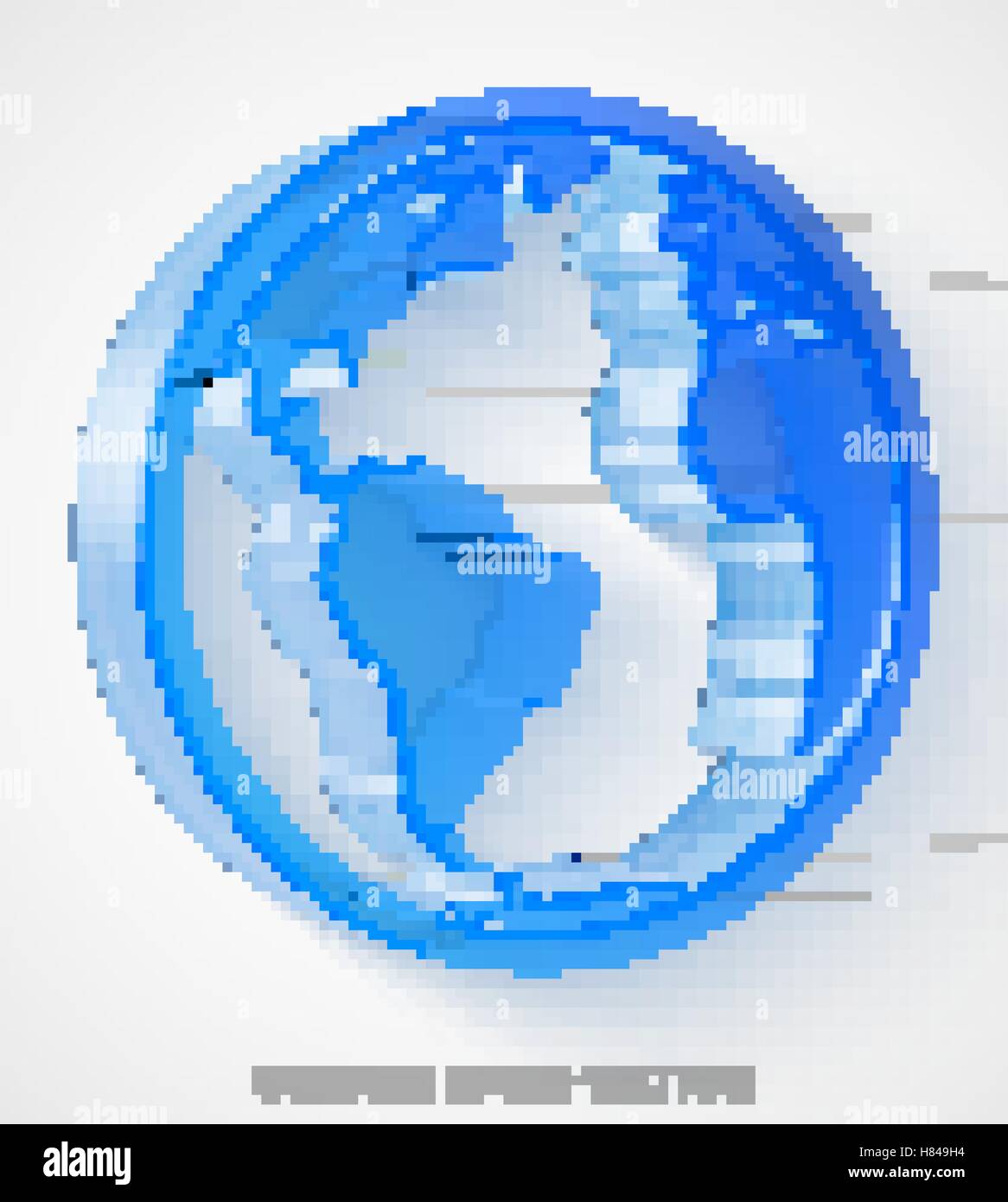 Science icon: extruded Blue Transparent Plastic Globe with transparent ...