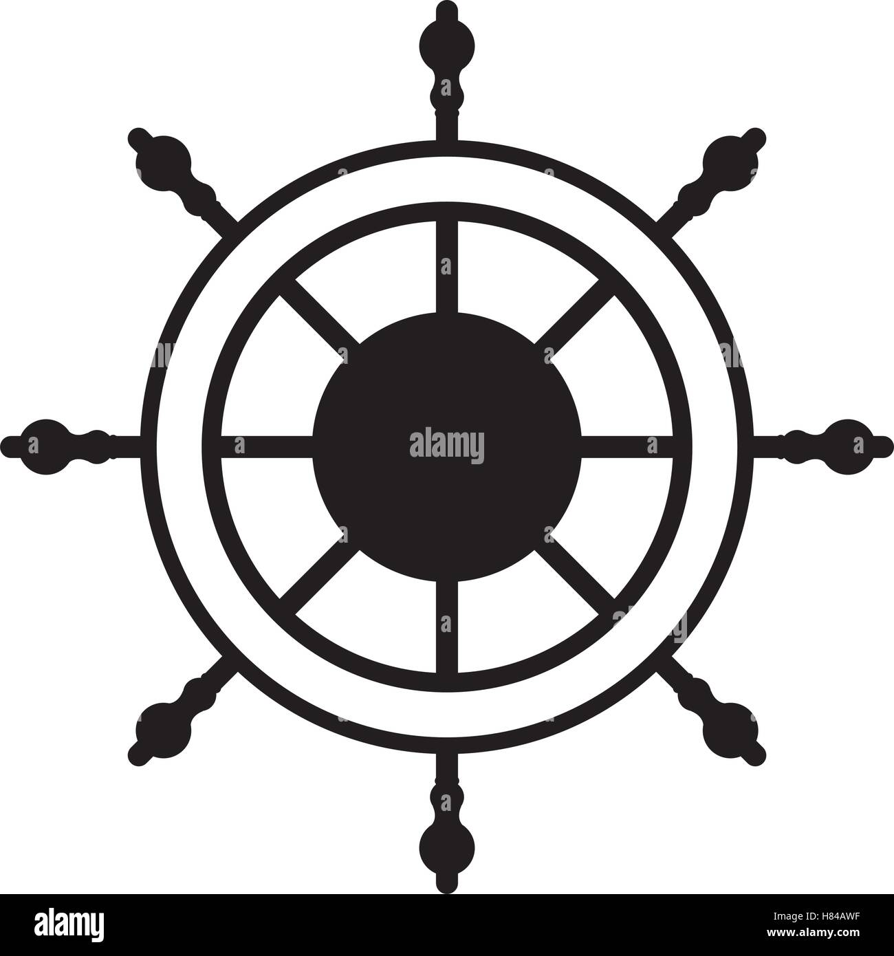 boat sail rudder icon over white background. vector illustration Stock ...