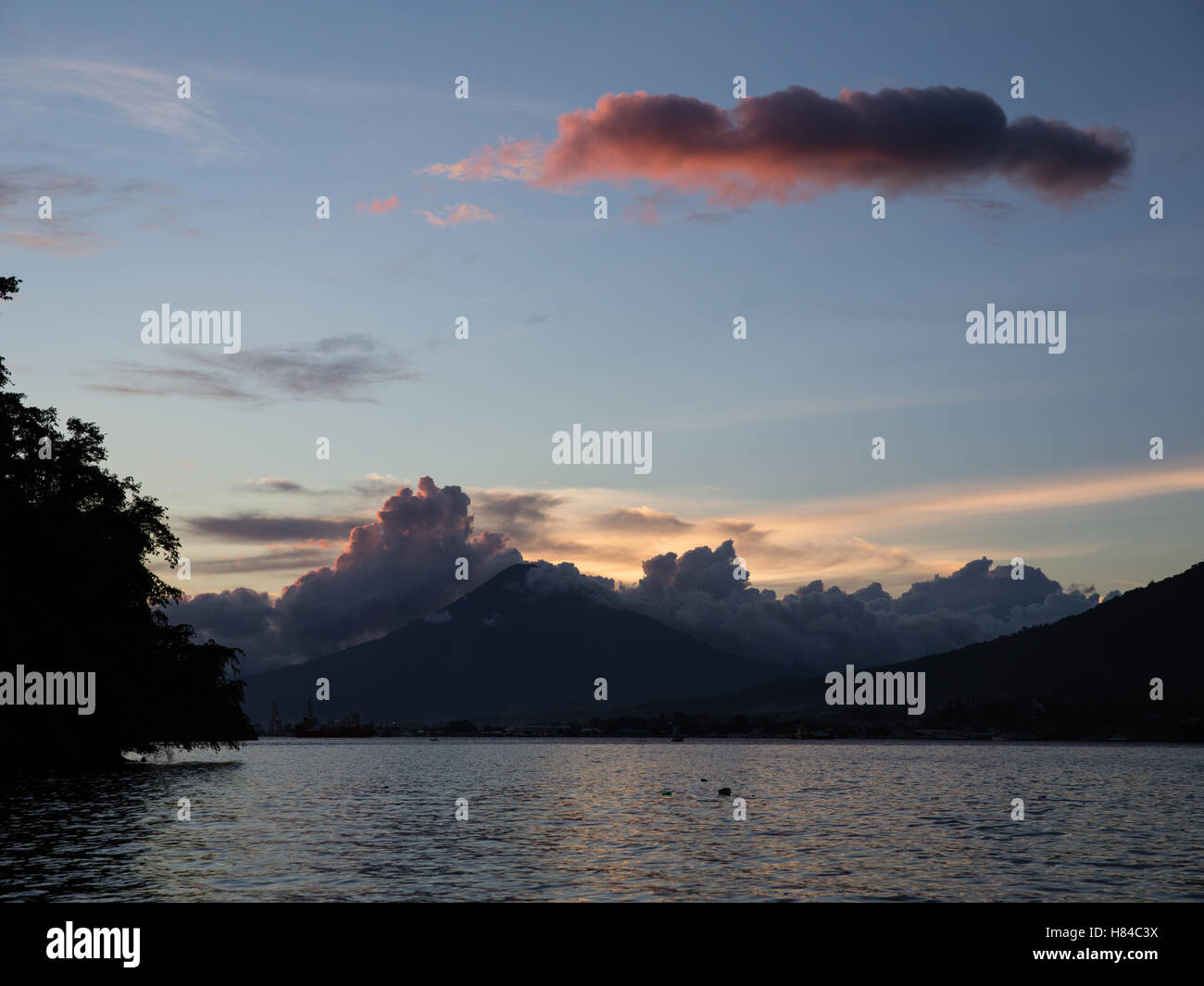 Sunset in Indonesia Stock Photo - Alamy
