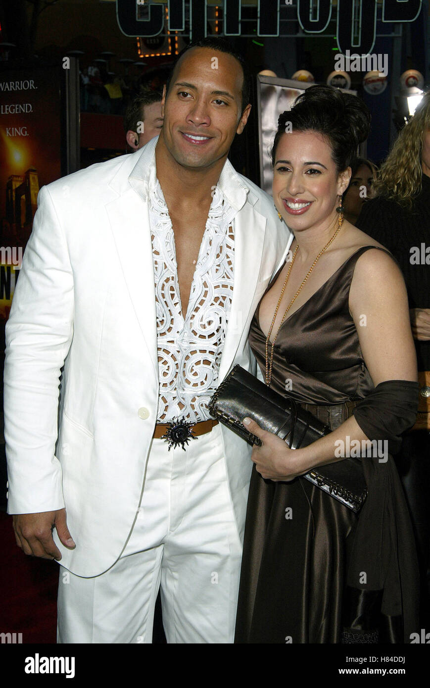 THE ROCK & WIFE THE SCORPION KING FILM PREM UNIVERSAL CITY LOS ANGELES ...