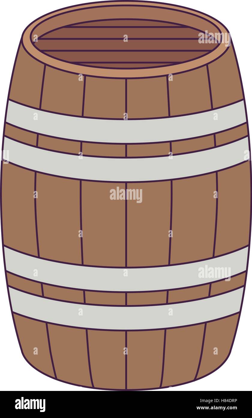 Beer barrel icon. Pub alcohol bar brewery and drink theme. Isolated ...